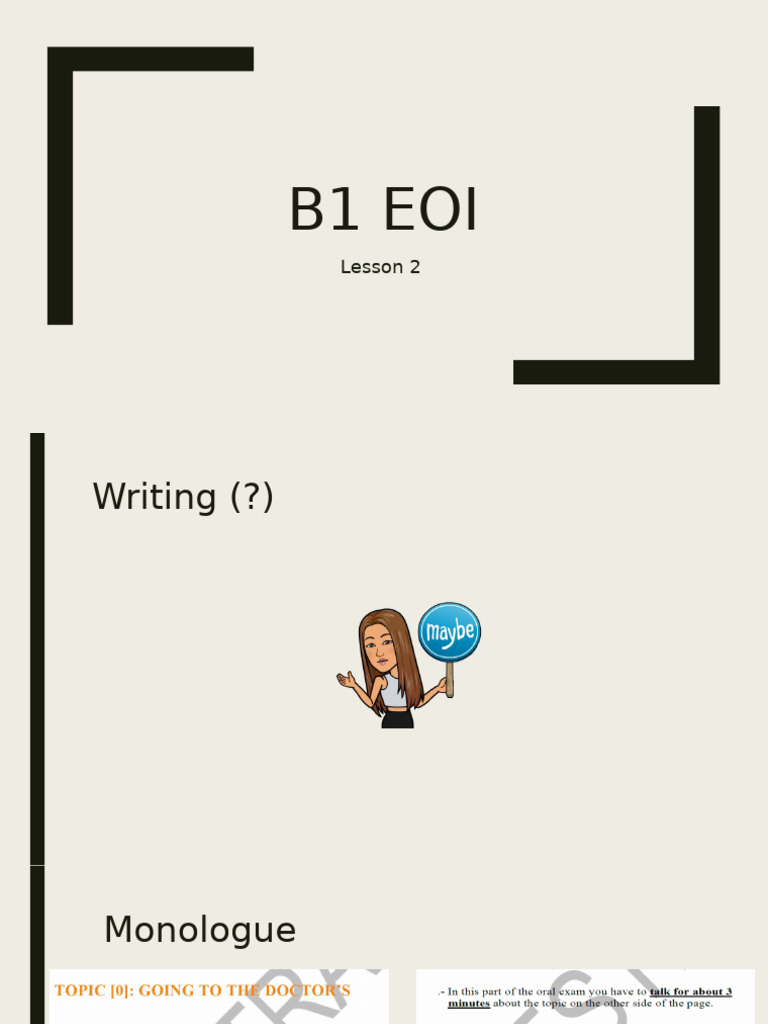 B1 EOI Lesson 2 | PDF