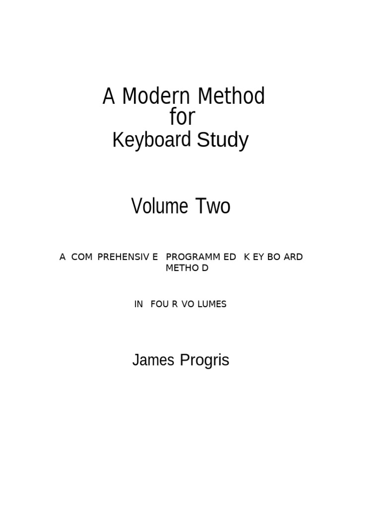 Comprehensive Keyboard Study Volume 2 | PDF | Chord (Music) | Minor Scale