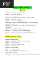 Smell Adjectives List for Writers | PDF | Odor | Perfume