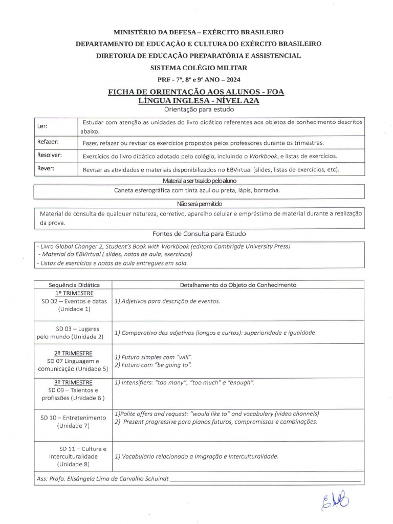 Foa Lem A2a 7 8 9ano | PDF