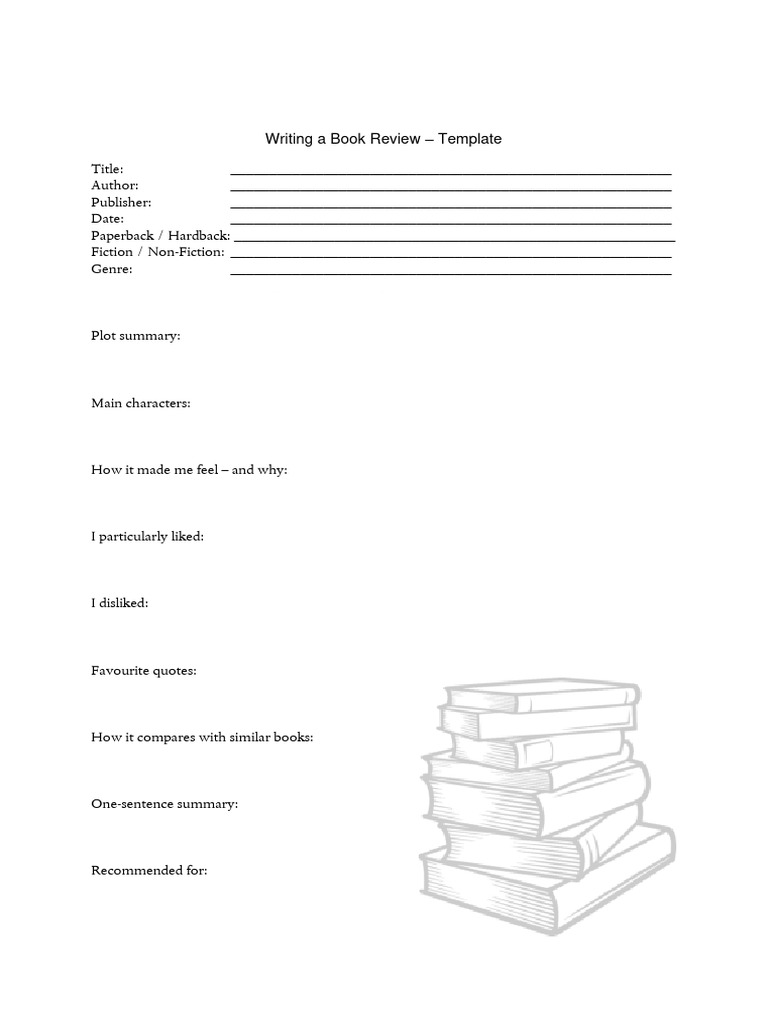 Book Review Template Guide | PDF