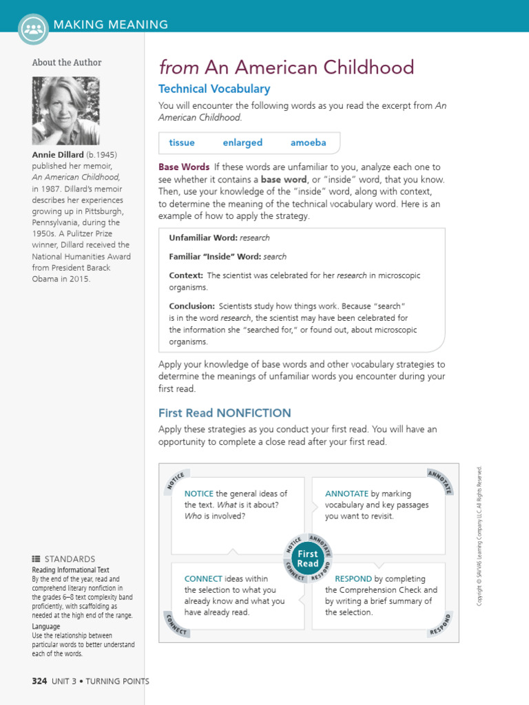 From An American Childhood PDF | PDF | Word | Phrase