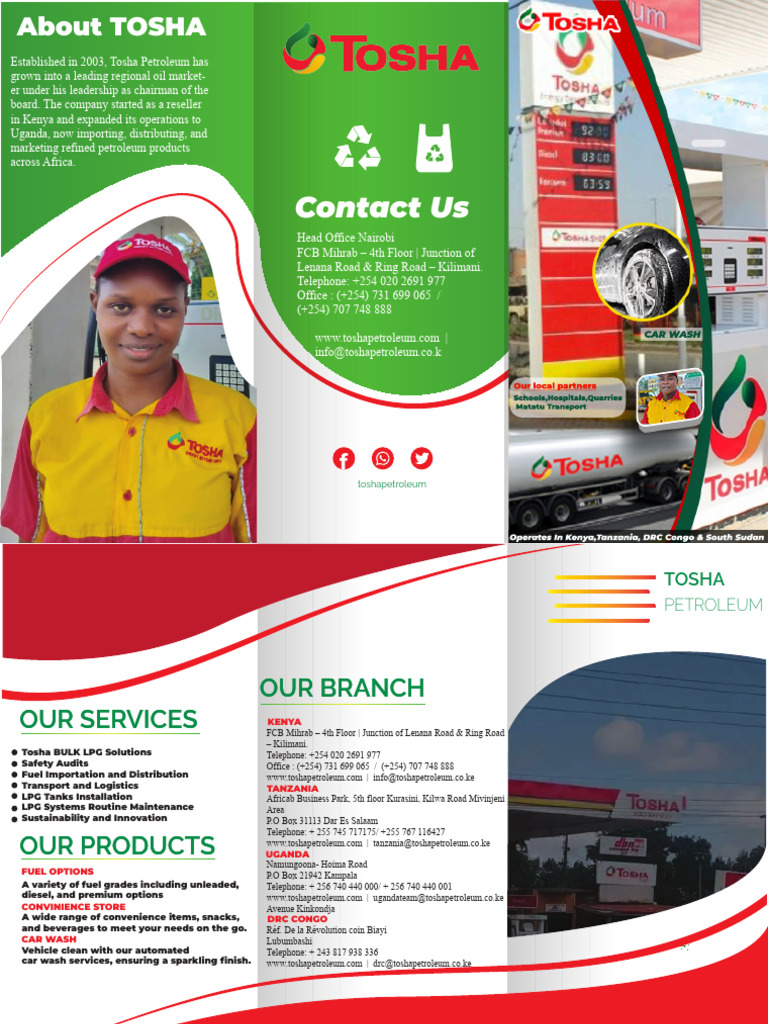 Tosha Petroleum: Fuel and Services Overview | PDF | Liquefied Petroleum ...
