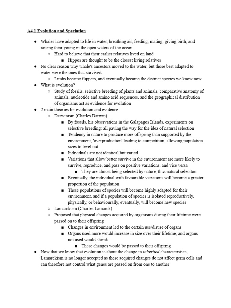 IB Biology Population and Sampling Notes | PDF | Evolution | Mutation