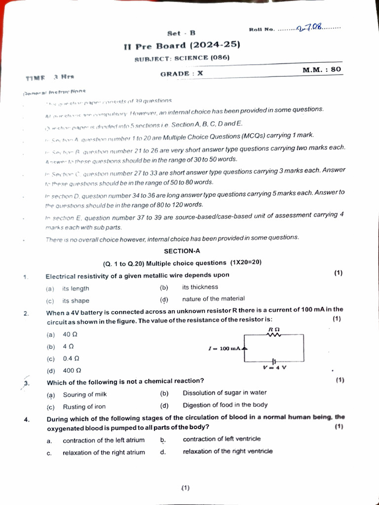 preboard science 10 24 -25 | PDF