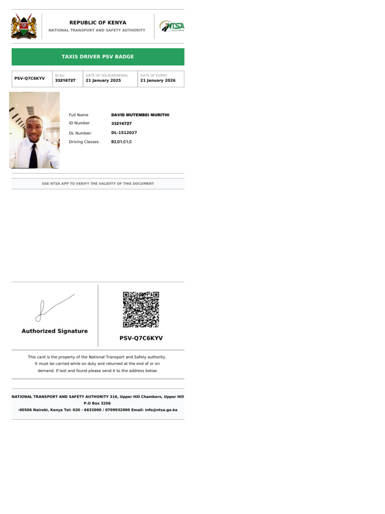 PSV-Q7C6KYV-Driver PSV Badge | PDF