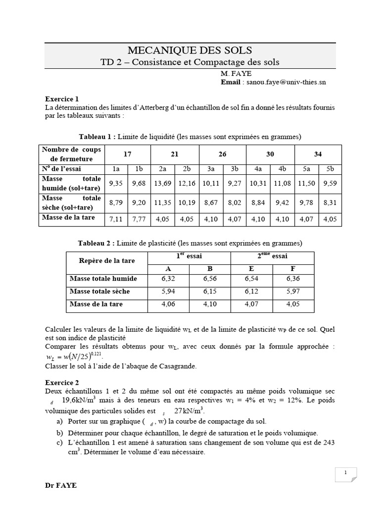 Essai Proctor et Compactage des Sols | PDF | Horticulture | Matériaux ...
