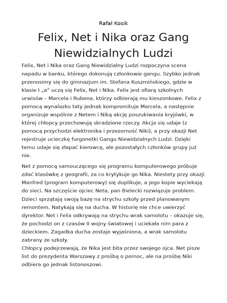 Felix Net I Nika | PDF