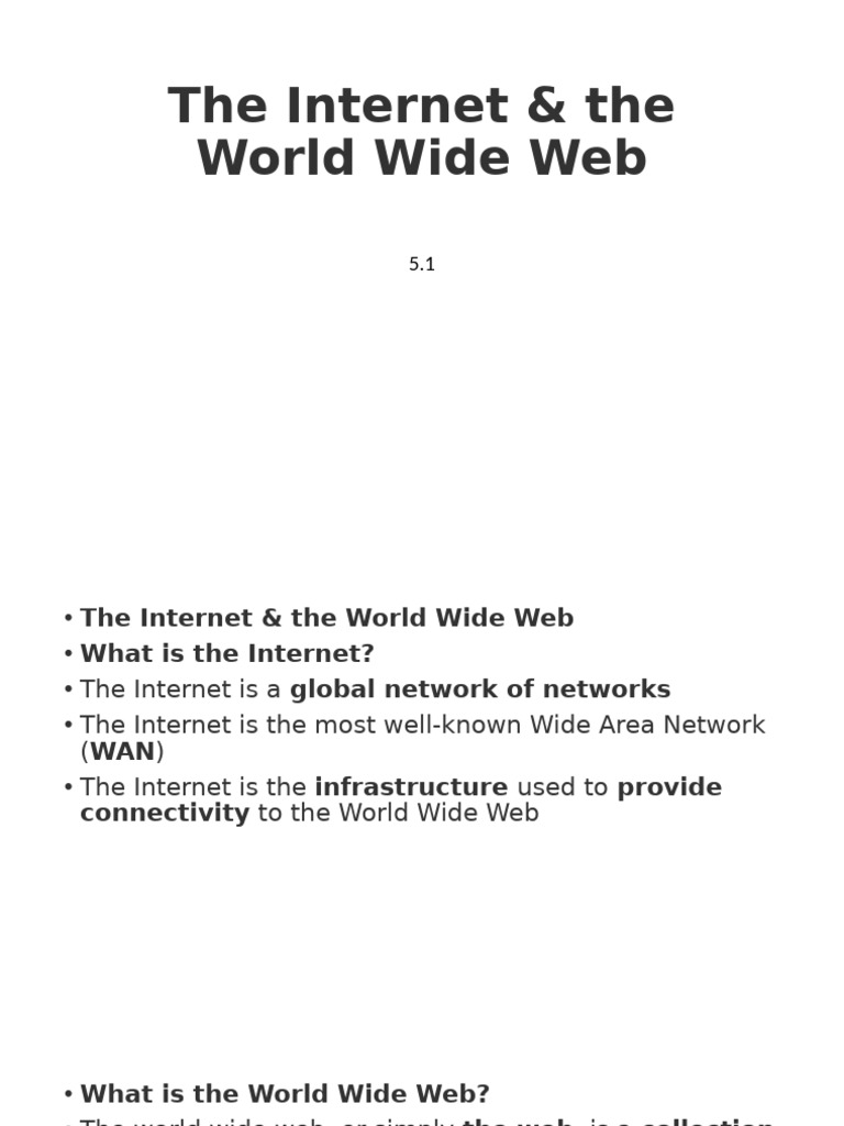 The Internet & The World Wide Web | PDF | World Wide Web | Internet & Web