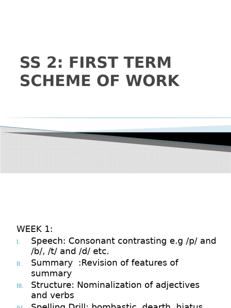 Year 11 English 1st Term Scheme | PDF | Adjective | Word