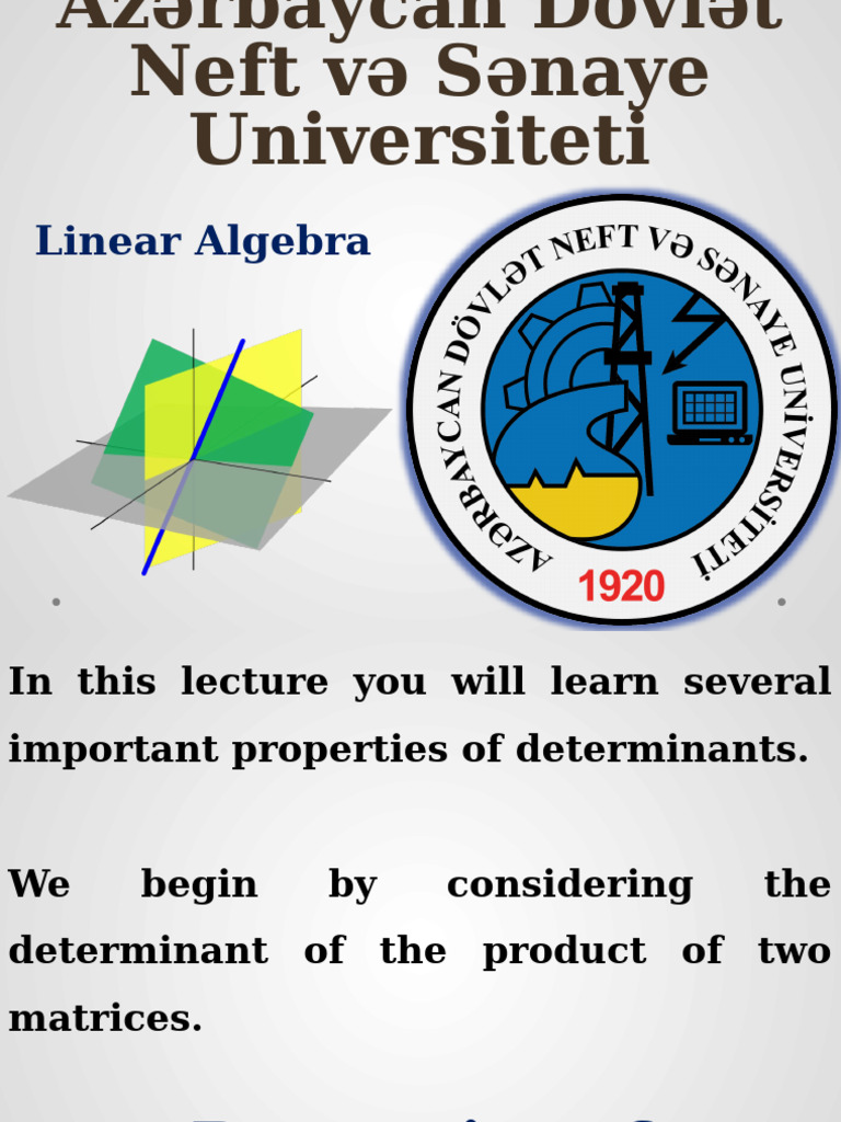 Determinant of Scalar Matrix Multiple | PDF | Determinant | Matrix ...