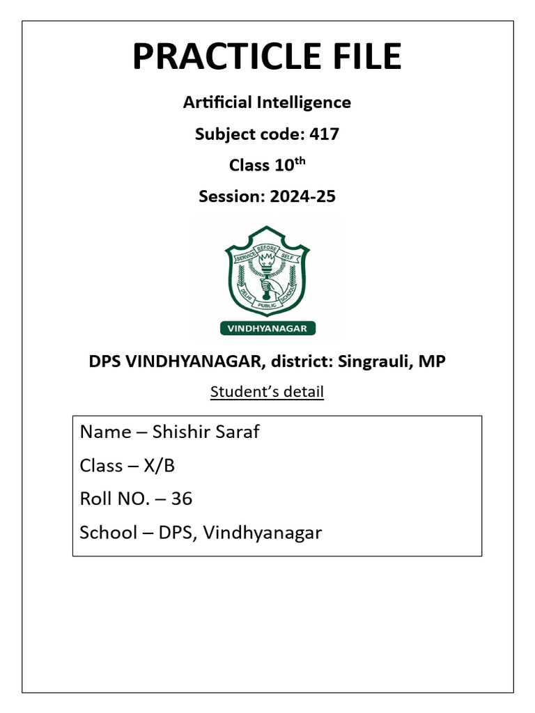 Practicle File (1 | PDF