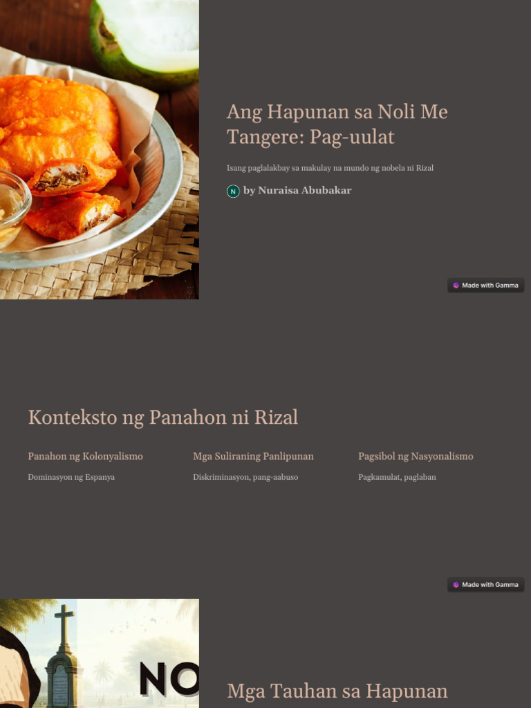 Ang Hapunan Sa Noli Me Tangere Pag Uulat | PDF