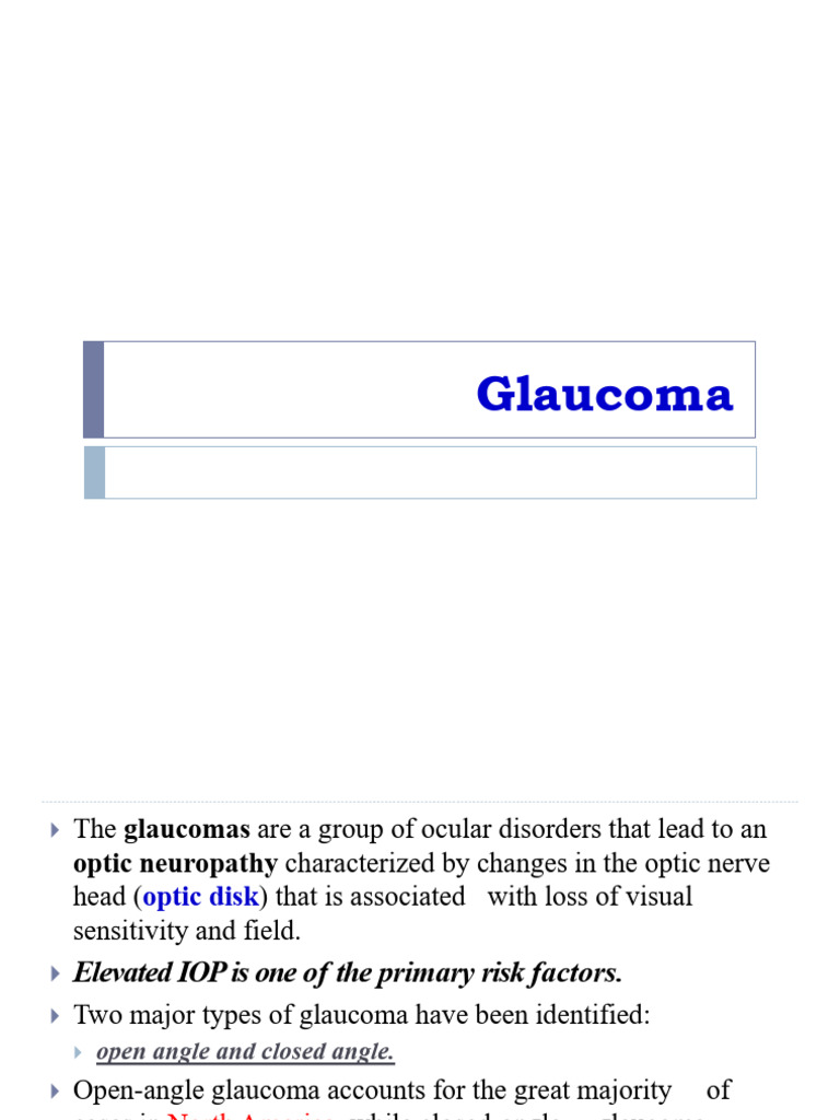 Glaucoma (1) | PDF | Glaucoma | Medical Specialties