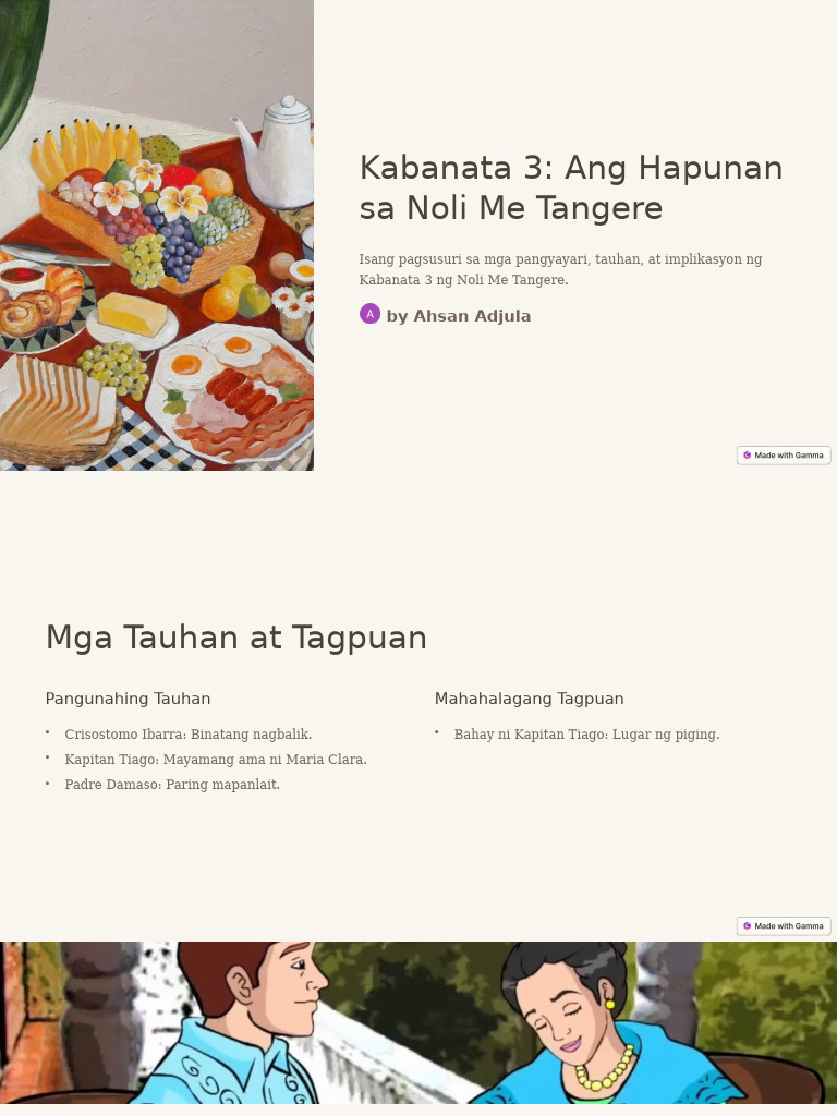 Kabanata 3 Ang Hapunan Sa Noli Me Tangere | PDF