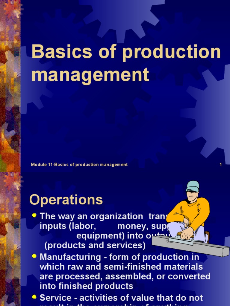 11-Basics of Production Management-2 | PDF | Industries | Supply Chain ...