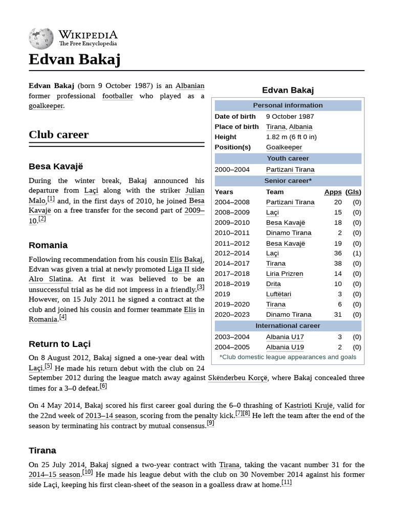 Edvan_Bakaj | PDF | Sports | Association Football