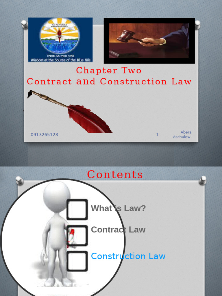 Chapter 2-Construction Contract Law (Lec) | PDF | Consideration | Civil Law (Legal System)