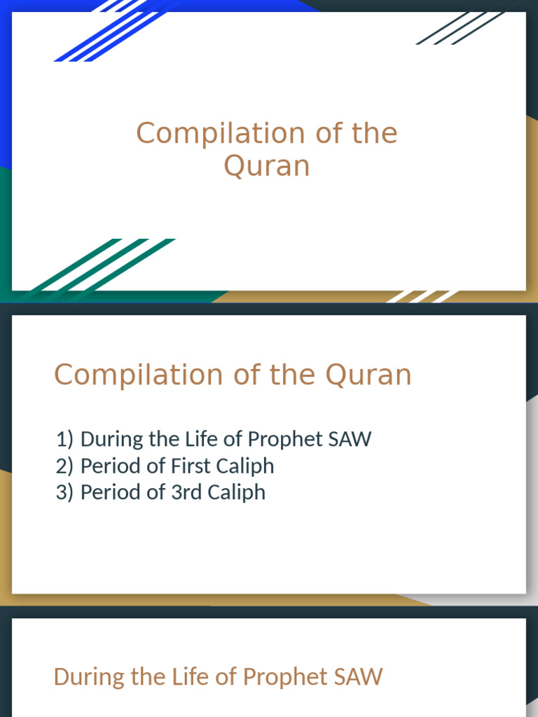 History of Quran Compilation Process | PDF