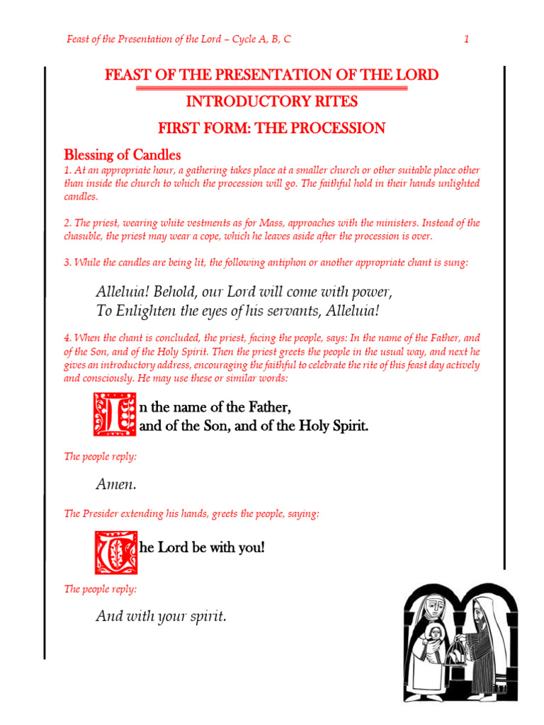 2 Feburary 2025 - Feast of The Presentation of The Lord - Cycle ABC ...