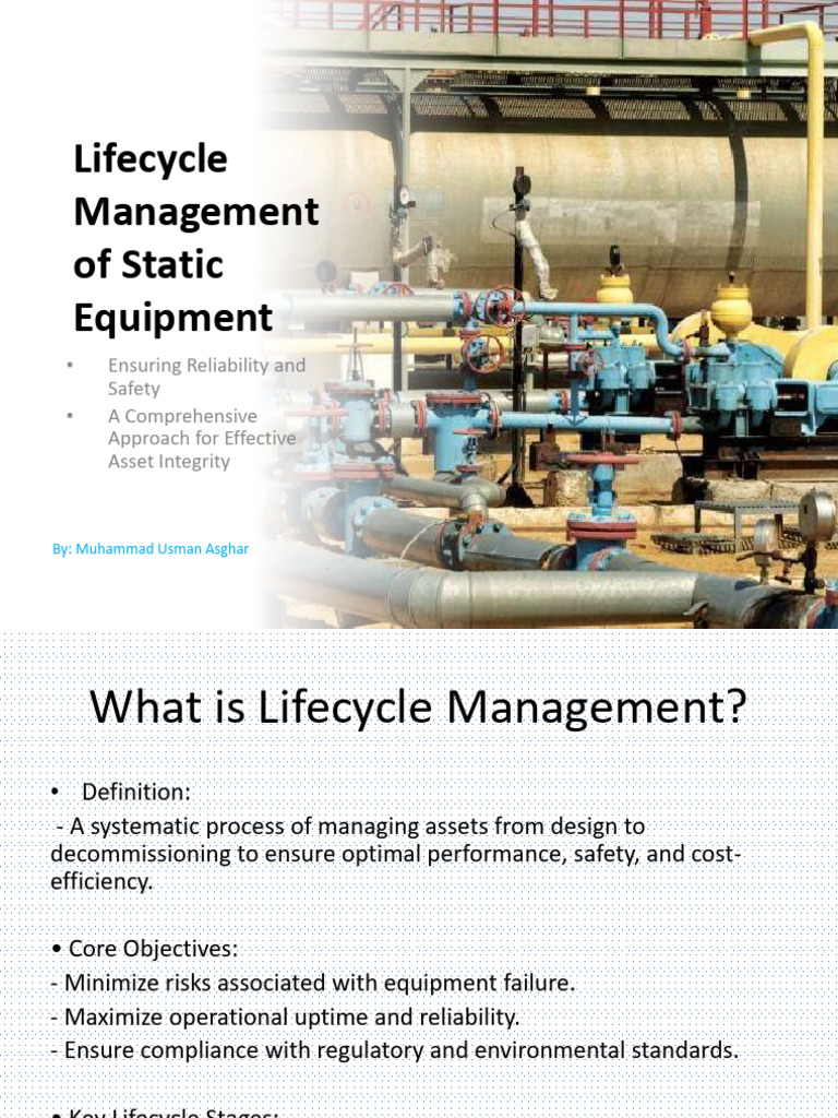 Static Equipment Lifecycle Management | PDF | Reliability Engineering ...