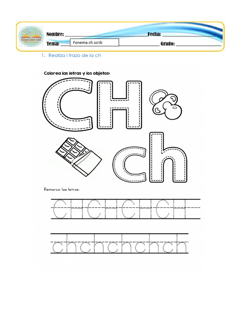 Fonema CH Scrib Silaba FR | PDF