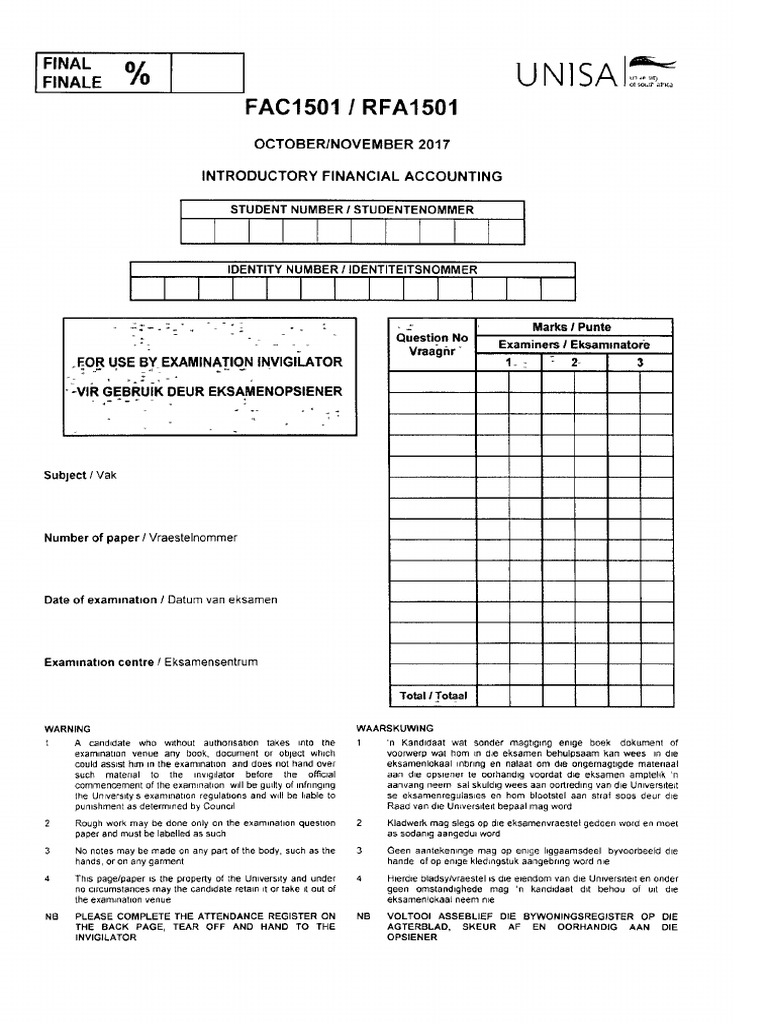 Fac1501 2017 10 e 1 | PDF