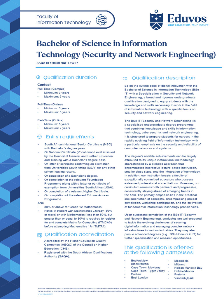 BSc IT: Security & Network Engineering | PDF | Computer Security | Security
