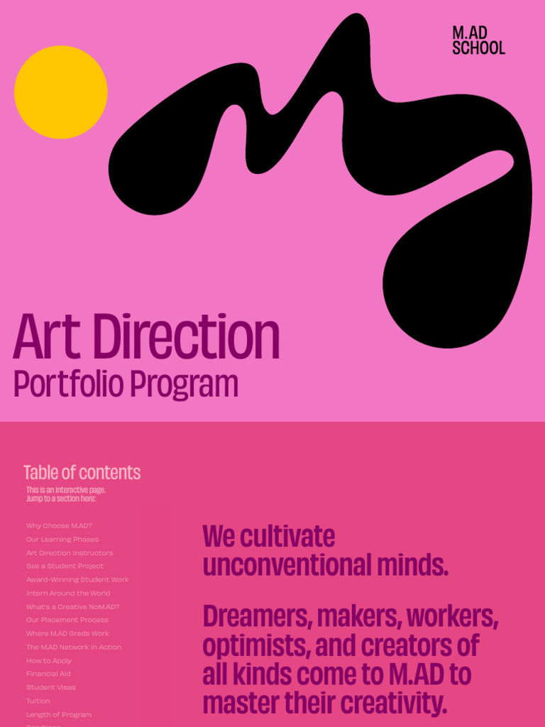 M.AD Brochure - Art Direction Portfolio Program | PDF | Student ...