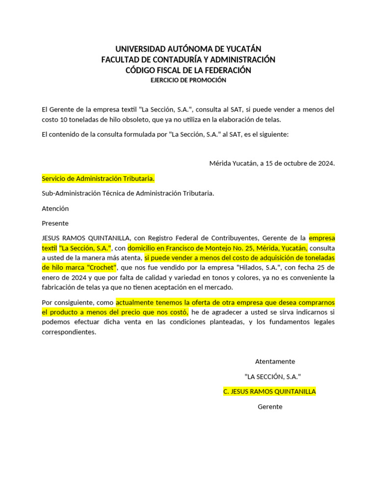 Consulta SAT: Venta de Hilo Obsoleto | PDF