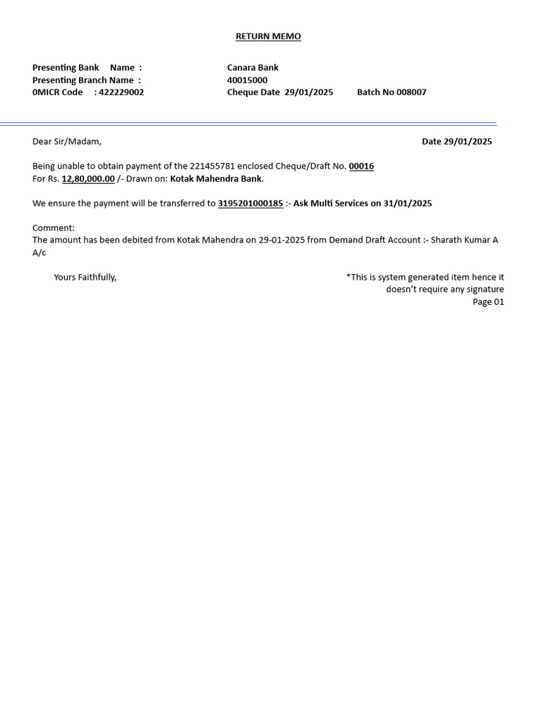 Memo | PDF