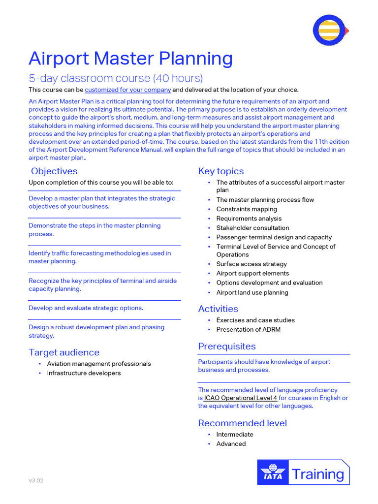 Training Tapp08 Airport Master Planning | PDF | Strategic Planning ...