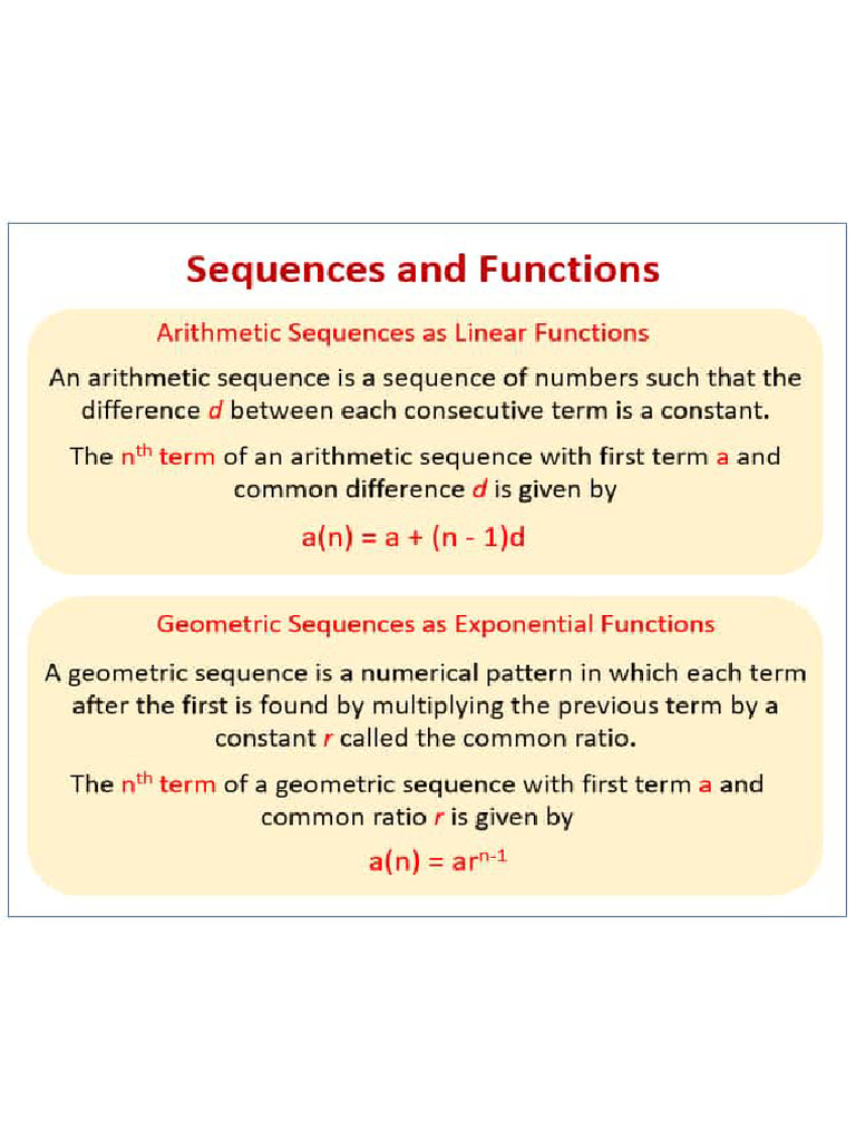 Arithmetic & Geometric Sequence | PDF