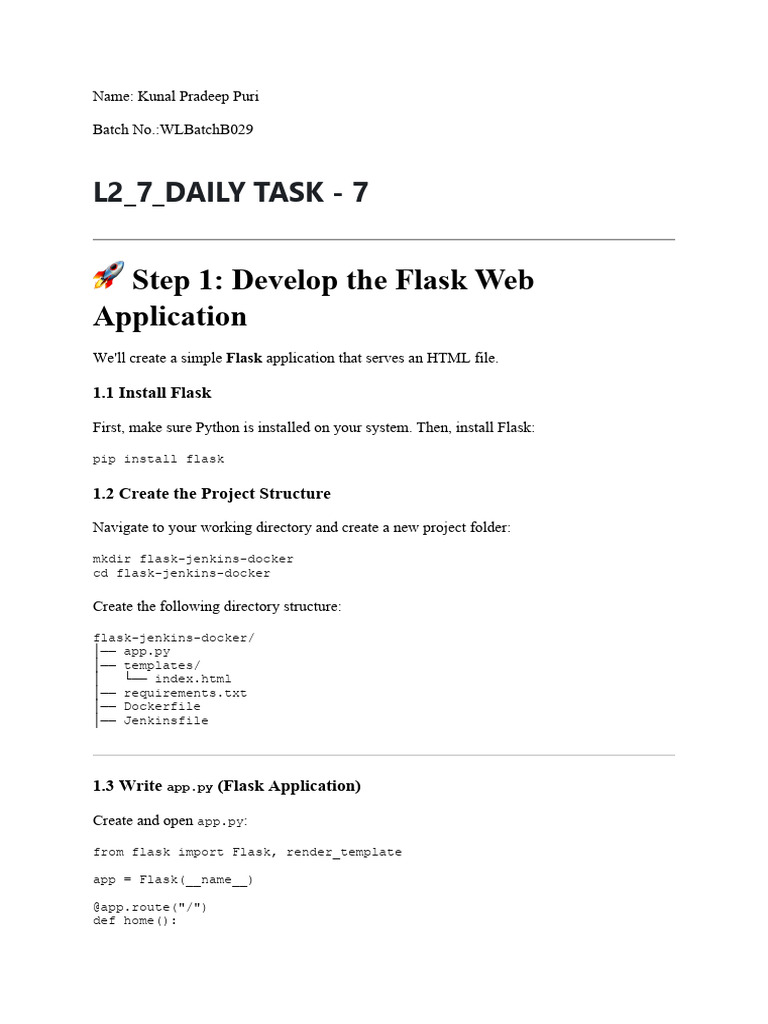 L2_7_DAILY TASK - 7 | PDF | System Software | Software Development