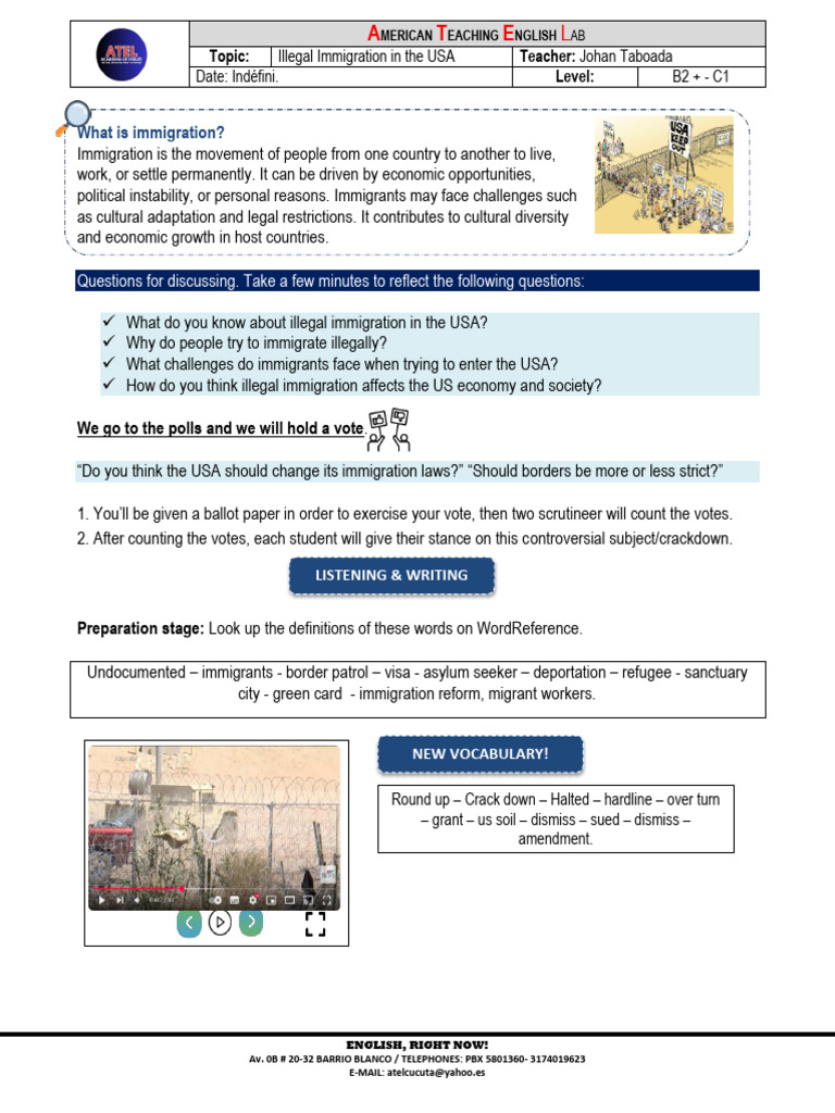 Illegal Immigration Lesson Plan | PDF | Immigration | Illegal Immigration