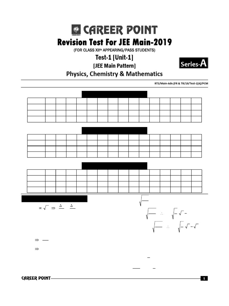 Sol. Test # 451 _Unit-1_ JEE Main, (A) | PDF | Atomic Orbital ...
