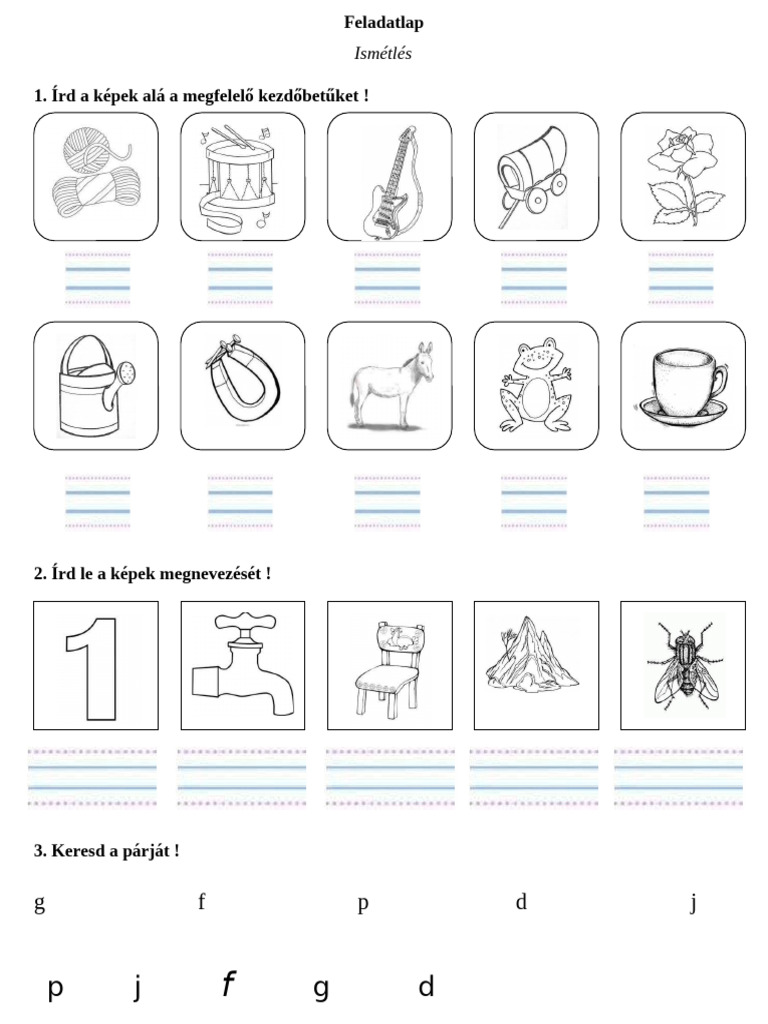 Feladatlap Ismetlo Gy, CS, SZ Utan | PDF