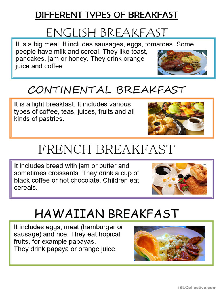 Different Types of Breakfasts Around The World | PDF