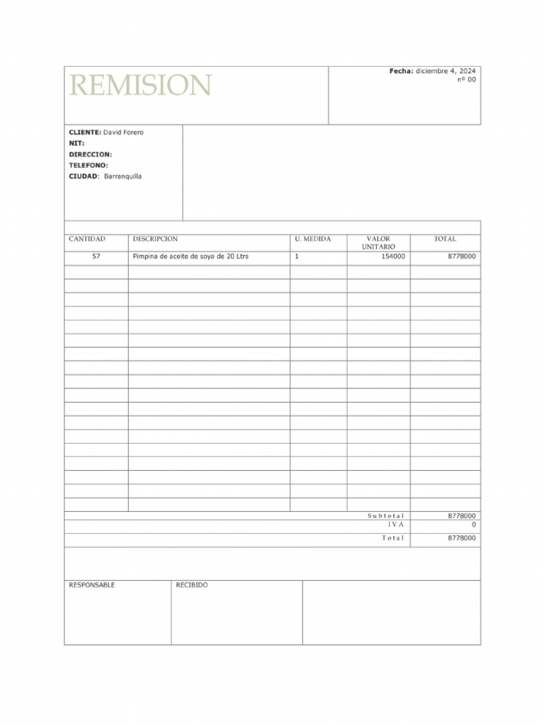 Remisión Forero | PDF