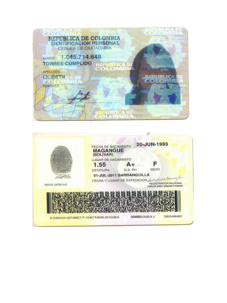 Cedula LILIBETH - Docx - LILIBETH TORRES CUMP | PDF