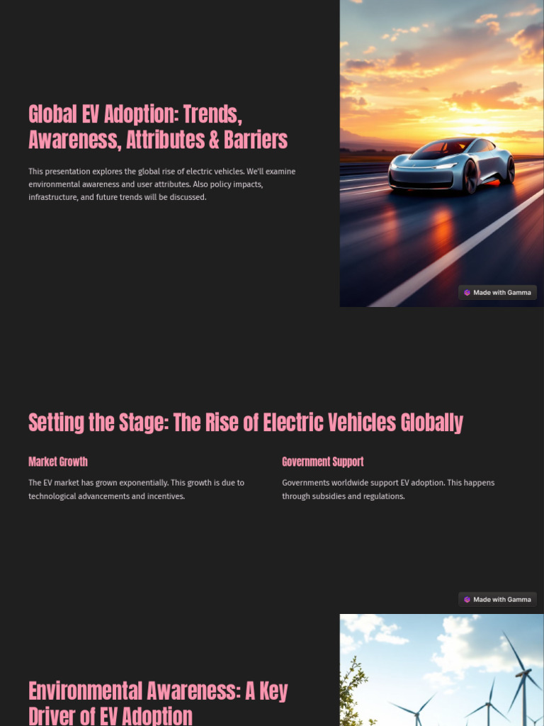 Global EV Adoption Trends Awareness Attributes and Barriers | PDF ...