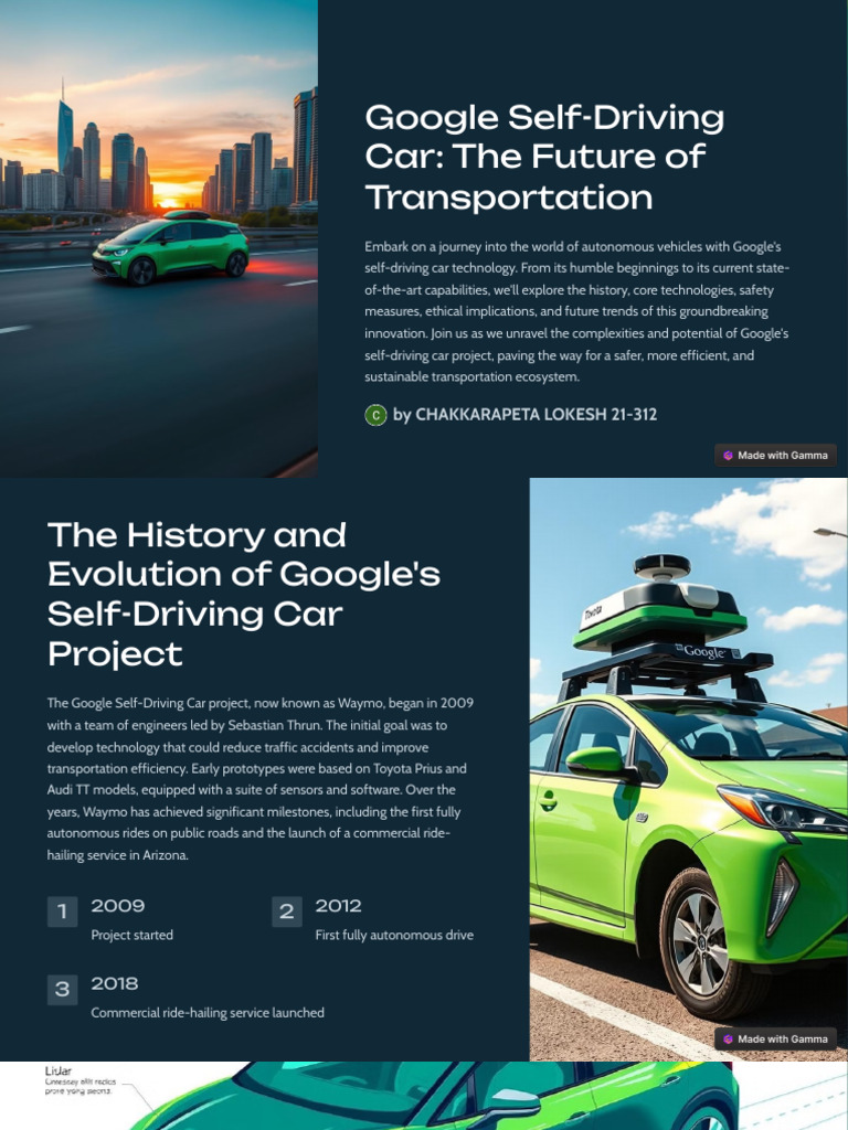Google Self Driving Car The Future of Transportation | PDF | Waymo | Artificial Intelligence