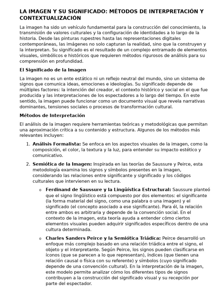 La Imagen y Su Significado | PDF | Los símbolos | Imagen