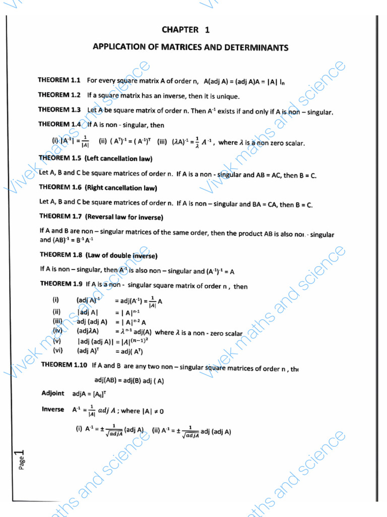 12th Maths Formula Sheet 2024 | PDF
