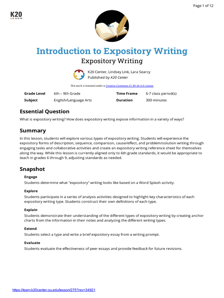 Introduction-to-Expository-Writing | PDF | Human Communication