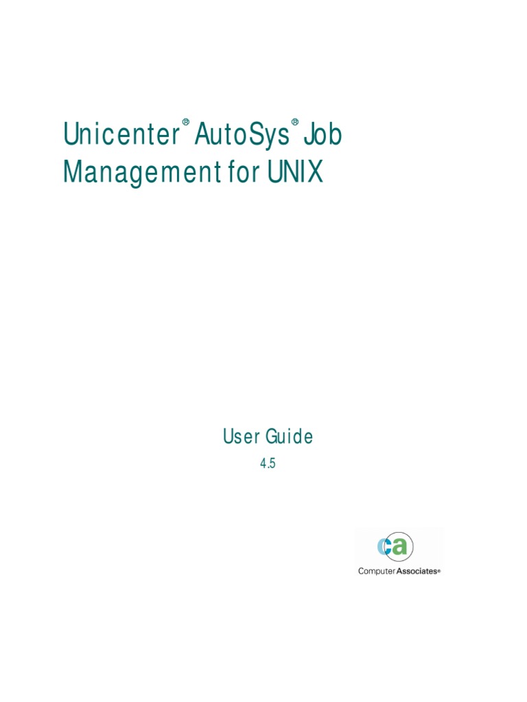 Unicenter AutoSys Job Management For UNIX User Guide | PDF | Superuser | Databases