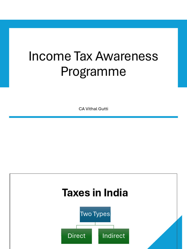 Income Tax Awareness Program Guide | PDF | Payments | Government Finances
