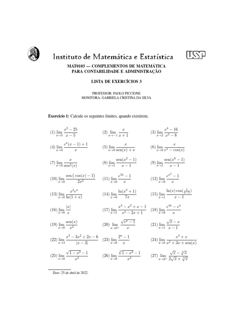 LISTA_3_MAT | PDF