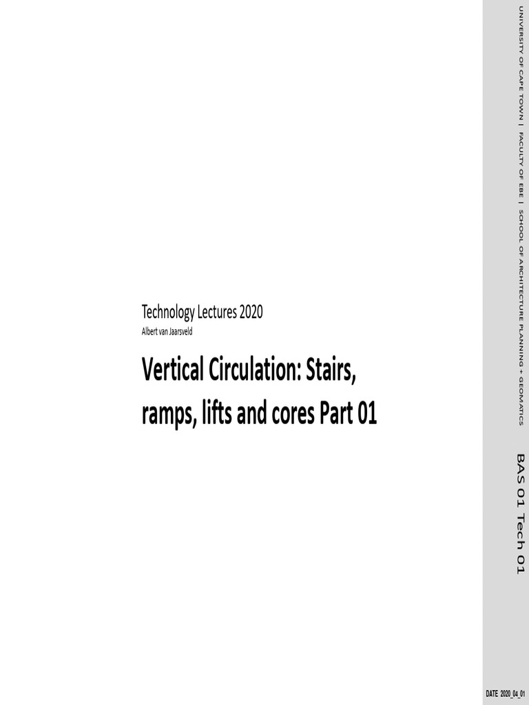 UCT Tech 01 - 09 - Vertical Circulation - Compressed | PDF | Stairs | Architectural Elements
