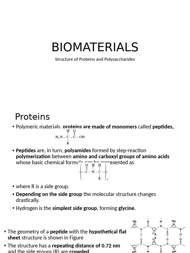 Biomaterials: Proteins and Polysaccharides | PDF | Collagen | Amino Acid